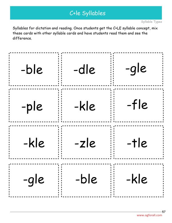 Consonant-LE Words Explained: Table Words, Puzzle Words & Syllable Division